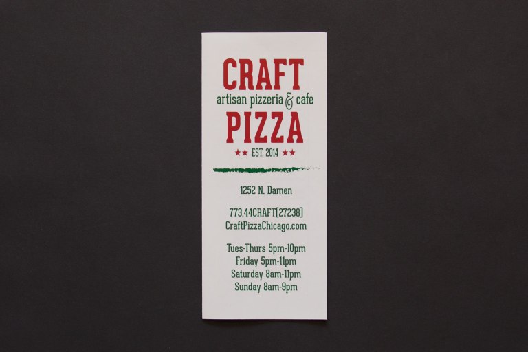Craft Pizza Menu | U.S. Pizza Museum